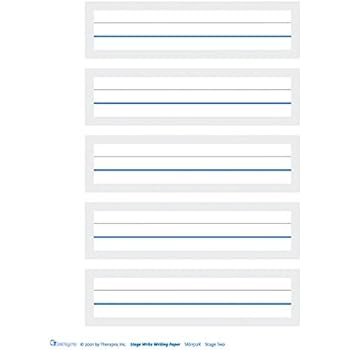 Amazon.com : Raised Line Paper Red & Blue Lines Portrait (50 Sheets ...