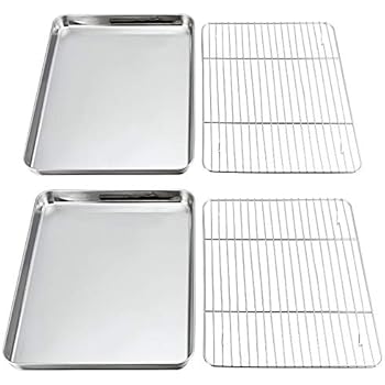 Amazon.com: P&P CHEF Extra Large Baking Sheet and Cooking Rack Set ...