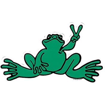 Amazon.com: Peace Frogs Frog Sticker, Small, Green