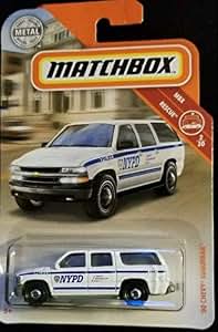 Amazon.com: Matchbox 2019 00 Chevy Suburban NYPD: Toys & Games