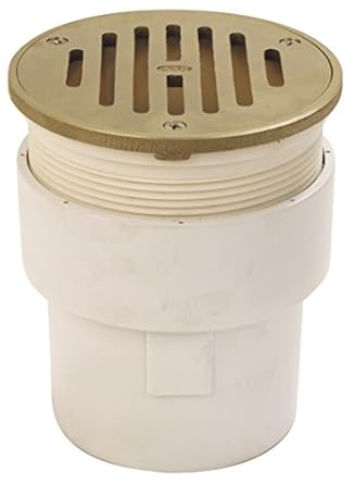 Zurn FD2212-PVC Finished Area Adjustable Floor Drain, PVC Body, 3" x 4 ...