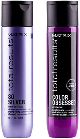MATRIX So Silver Shampoo 300ml & Color Obsessed Conditioner 300ml Duo ...
