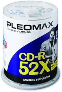 Amazon.com: Samsung Pleomax 52X CD-R 80min 100 Disc Spindle: Home Audio ...