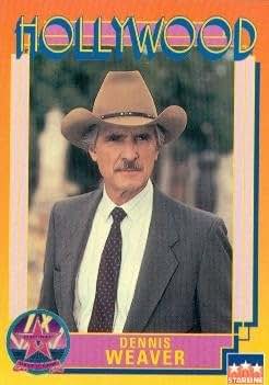 Dennis Weaver trading card (Gunsmoke Chester Goode McCloud actor) 1991 ...