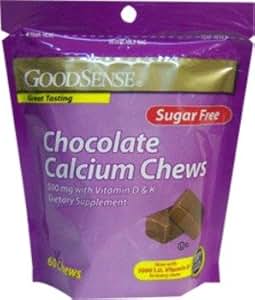 Amazon.com: Good Sense Chocolate Calcium Chews Sugar Free Case Pack, 12 ...