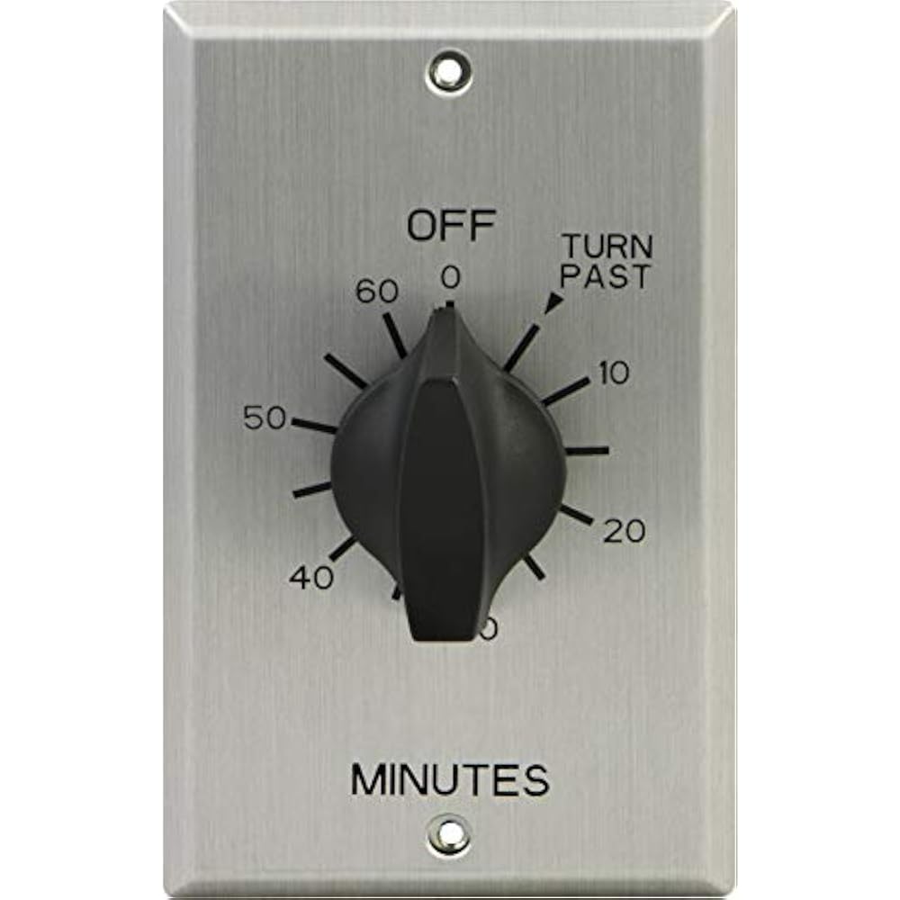 In-Wall Mechanical Countdown Timer Switch Spring Wound Up To 60 Minutes ...