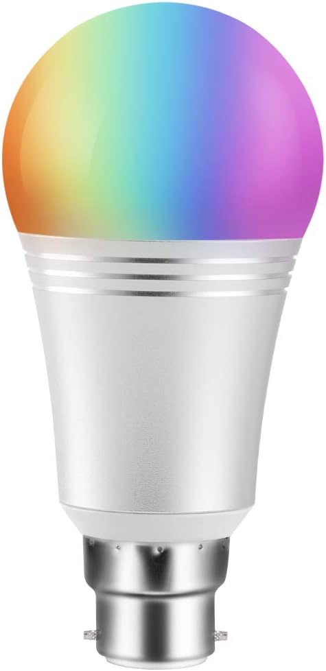 Wifi Smart Bulb Colour Dimmable LED Light B22 Bayonet 60W Equivalent ...