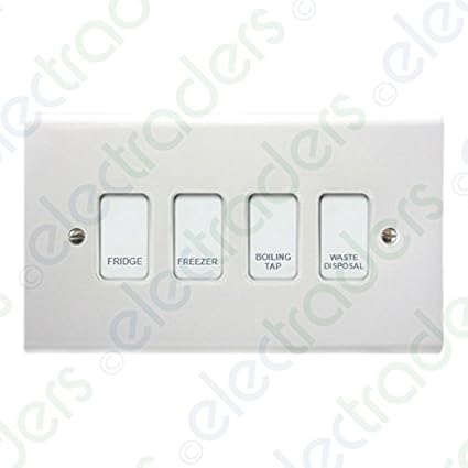 Customised Grid Switch Kitchen Control Panel - 4 Gang (White): Amazon ...
