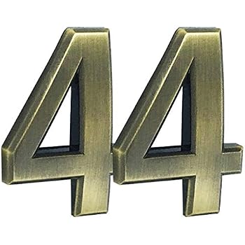 Amazon.com: Number 4 - 2" Brass Numbers Better Box Mailboxes Brass Mail ...