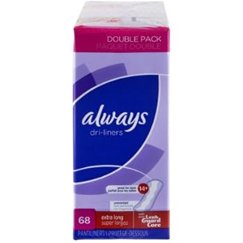 Amazon.com: Always Dri-Liners Extra Long Pantiliners - 2 PK (Pack of 4 ...
