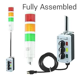 Signaworks - 3 luces LED de torre Andon, 3 unidades, color rojo, ámbar ...