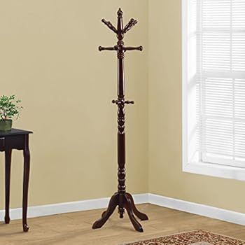 Amazon.com: Monarch Specialties Traditional Solid Wood Coat Rack ...