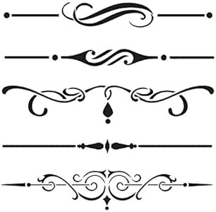 Amazon.com: Underline Accents - Art Stencil - STCL1120 (9" x 9")