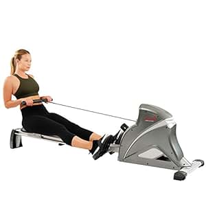 Amazon.com : Sunny Health & Fitness Pro Rowing Machine Rower Ergometer ...