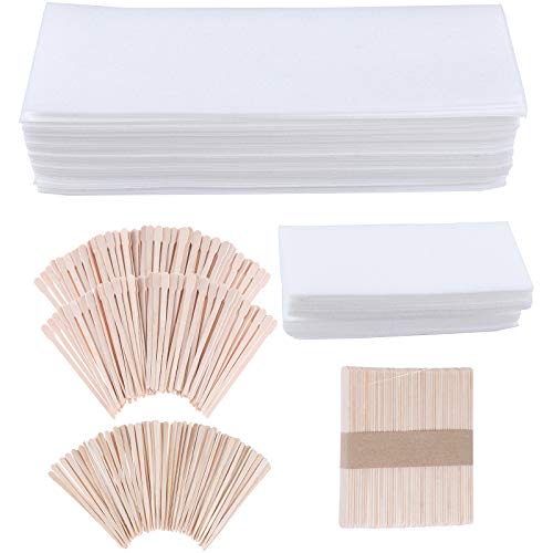 550 Pcs Wax Strips Sticks Kit Non-woven Waxing Strips Wax Applicator ...