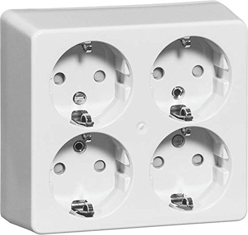 Peha Steckdose 4fach D 6604.02 SI Aufputz Steckdose: Amazon.de: Elektronik