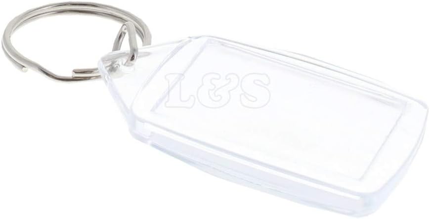 Key Fob, Clear Plastic with 35mm x 24mm Paper Insert: Amazon.co.uk: DIY ...