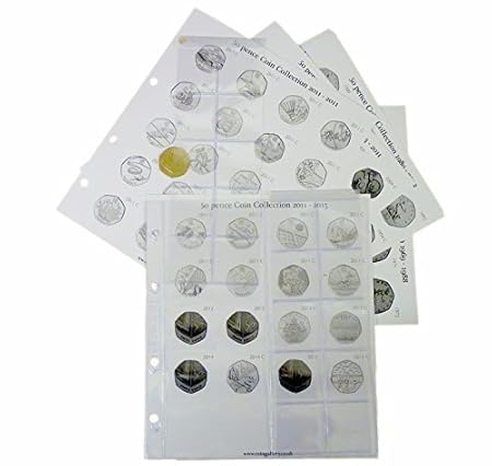 Coingallery Decimal 50p Coin Collection Template Sheets 1969-2015: Amazon.co.uk: Toys & Games