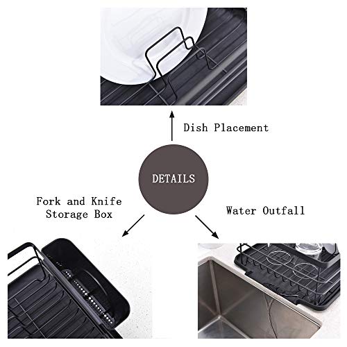 POPILION Quality 3 Piece Kitchen Sink Side Draining Dish Drying Rack ...