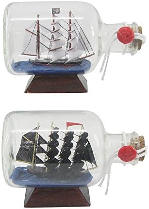 Amazon.com: 5-3/4" Pirate Ship In Bottle 2 Pieces Included: Home & Kitchen