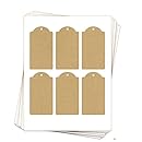 Amazon.com : 60 Printable Kraft Cardstock Domed Rectangle Hang Tags ...