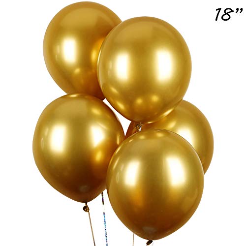18 inch Metallic Balloons for Party 5 pcs Thick Latex balloons for ...
