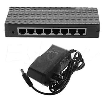 Amazon.com: 8-Port RJ45 10/100/1000 Mbps Gigabit Ethernet Desktop US ...