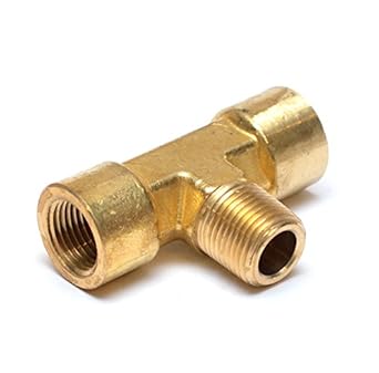 T 3 Sided Tee Fitting 3/8" NPT Female / FPT Sides to 3/8" NPT Male ...