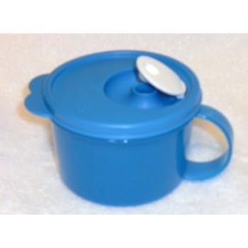 Amazon.com | Tupperware Medium Blue Crystalwave Microwave Soup Mug 16 ...