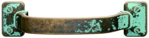 1.4" x 5.5" Zinc Handle with M4 Screws Finish: Rustic Copper - Cabinet ...