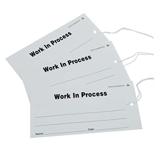 ESD-Safe White "Work In Process" Paper Tags, 2-3/4 x 5", 100 per ...