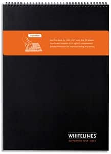 Amazon.com : Whitelines Top Wire A4 Notebook, Squared, Black (WL79 ...