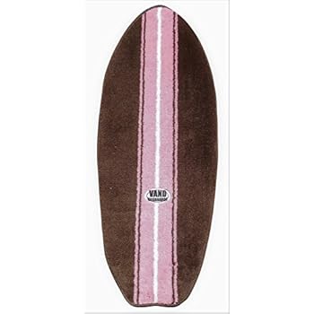 Amazon.com: Brown and Pink Surfboard Shaped Rug 44" Machine washable ...