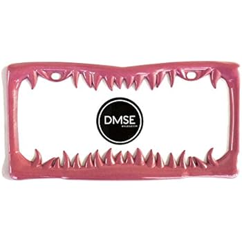 Amazon.com: DMSE Universal Metal Shark Tooth Teeth Jaws License Plate ...