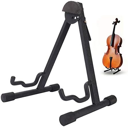 Cello Stand, Black A-Frame Adjustable Folding Cello Stand Holder ...
