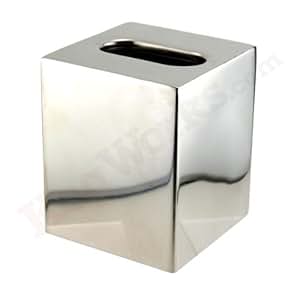 Amazon.com: Steeltek Basic Series Stainless Steel Boutique Tissue Box ...