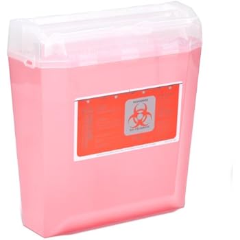 Amazon.com : Bemis Biohazard Sharps Container 5 Quart : Medical Sharps ...