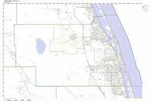 Amazon.com: Indian River County, Florida FL ZIP Code Map Not Laminated ...