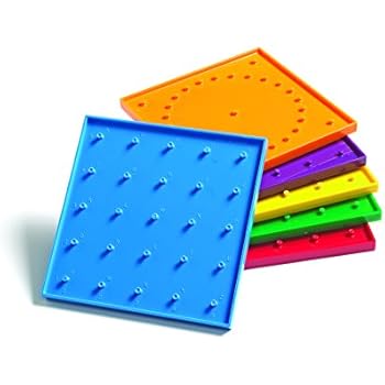 Amazon.com: Geoboard with Geometric Shape Pattern Cards - Matching ...