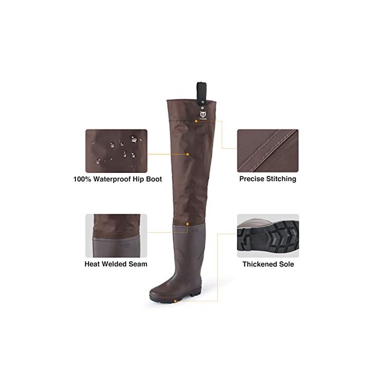 TIDEWE Hip Wader, Lightweight Hip Boot for Men and Women, 2-Ply PVC ...
