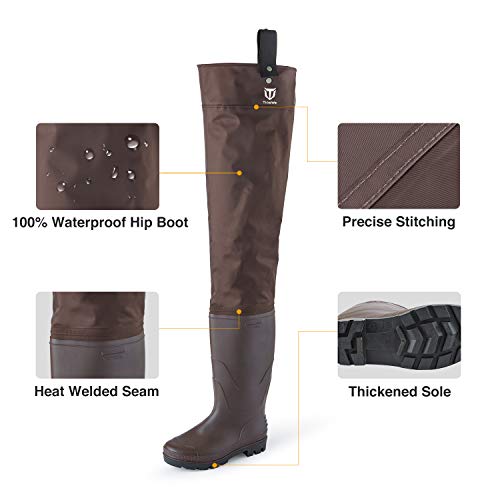 TIDEWE Hip Wader, Lightweight Hip Boot for Men and Women,2-Ply PVC ...