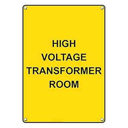 Weatherproof Plastic Vertical High Voltage Transformer Room Sign with ...