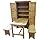 Amazon.com: Solid Wood Fold Up Cowboy Kitchen - Hideaway Dining Table ...