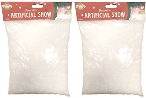 2 x 140g Bags Decorative Artificial Snow Christmas Snowflakes Fake Snow ...