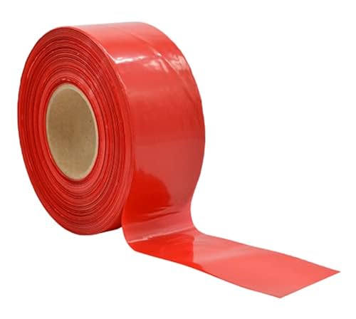 WOD BRC-RNP Barricade Caution Flagging Tape - 3 inch x 1000 feet - High Visibility Bright Red ...