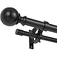 Amazon.com: Double Curtain Rod 72-144 Inches, Adjustable Double Drapery ...