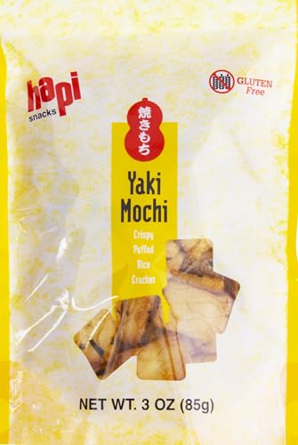 Hapi Yaki Mochi Crispy Puffed Rice Crackers 3 oz (Pack of 12) for sale ...