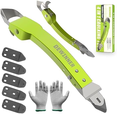 4 in 1 Silicone Caulking Tool Kit (full body stainless steel), Caulking ...