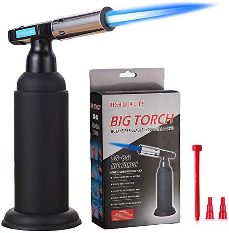 سعر Butane Torch, JUN-L Big Blow Torch Refillable Cooking Torch Lighter, Adjustable Flame for ...