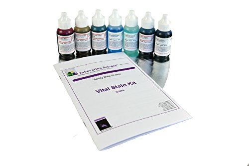 Vital Stain Kit, 7 Bottles of Different Stains for Microscope Slides ...